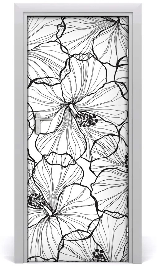 Samolepící fototapeta na dveře Hibiskus 75x205 cm