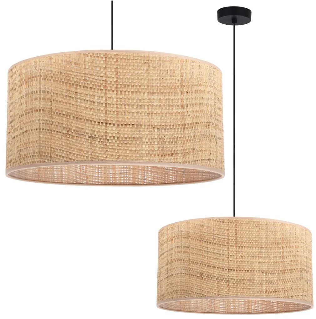 Závěsné svítidlo Rattan, 1x ratanové stínítko, (fi 45cm), b
