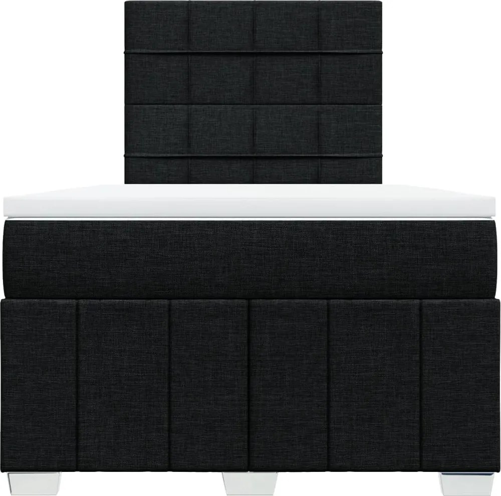 Box spring postel s matrací černá 120x200 cm textil 3291637