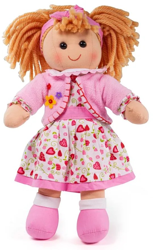 Bigjigs Toys Látková panenka Kelly 34 cm