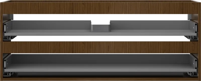 Mexen Box-A, závěsná skříňka 120 cm, 2 zásuvky, ořech, 91AX0-1200-470-2-86