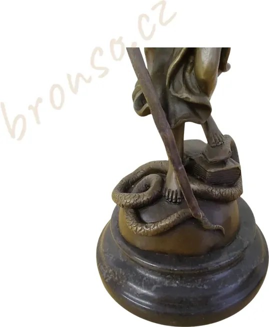Spravedlnost – Justitia Themis, bronzová socha, elegantní soška bohyně práva