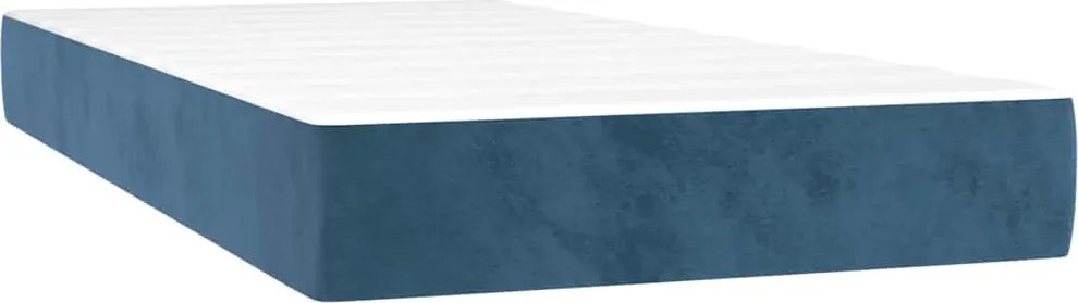Box spring postel s matrací tmavě modrá 200x200 cm samet 3129295