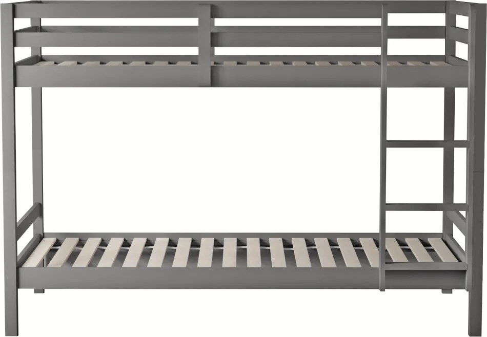 Kondela Patrová postel, 90x200, masivní dřevo, šedá, INEZA