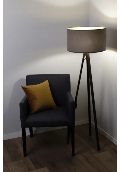 Stojací lampa STANDART 1xE27/60W/230V šedá/wenge