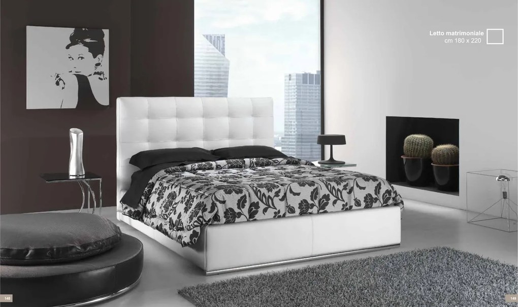 CASA DIVANI Kožená manželská postel BABES Velikost: 200x200 cm, Vzorník kůží: Casadivani 3123