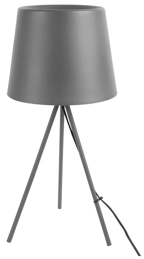 LEITMOTIV Stolní lampa Classy Metal šedá 57 cm x 27,5cm