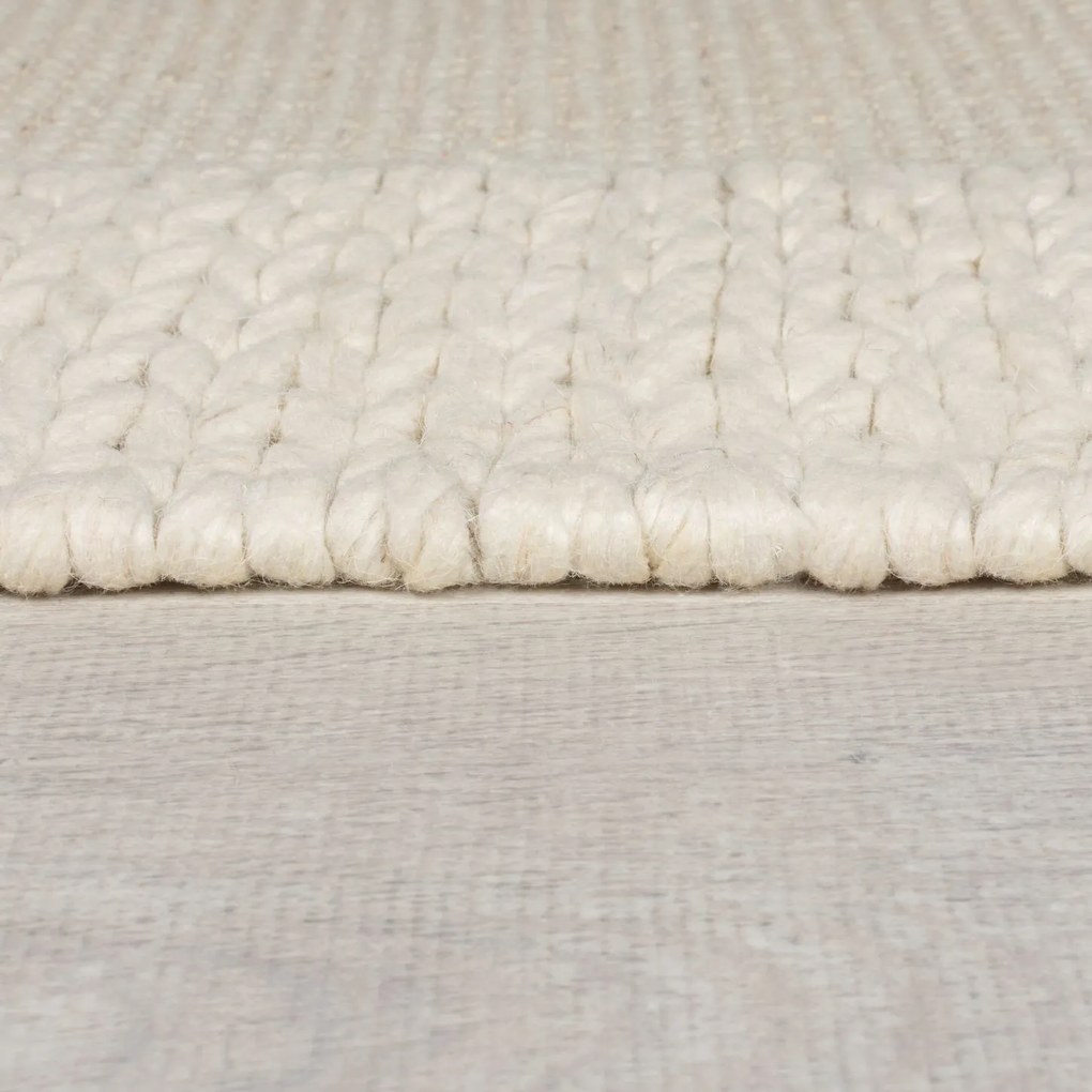 Flair Rugs, Kusový koberec Rue Plait Natural, 200x290, bílá, ložnice