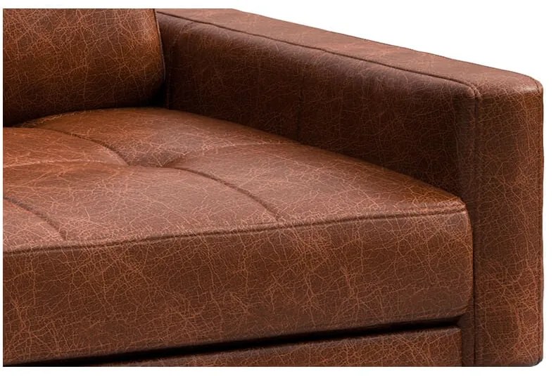 Rohová pohovka musso tufted 248 cm cognac levá MUZZA