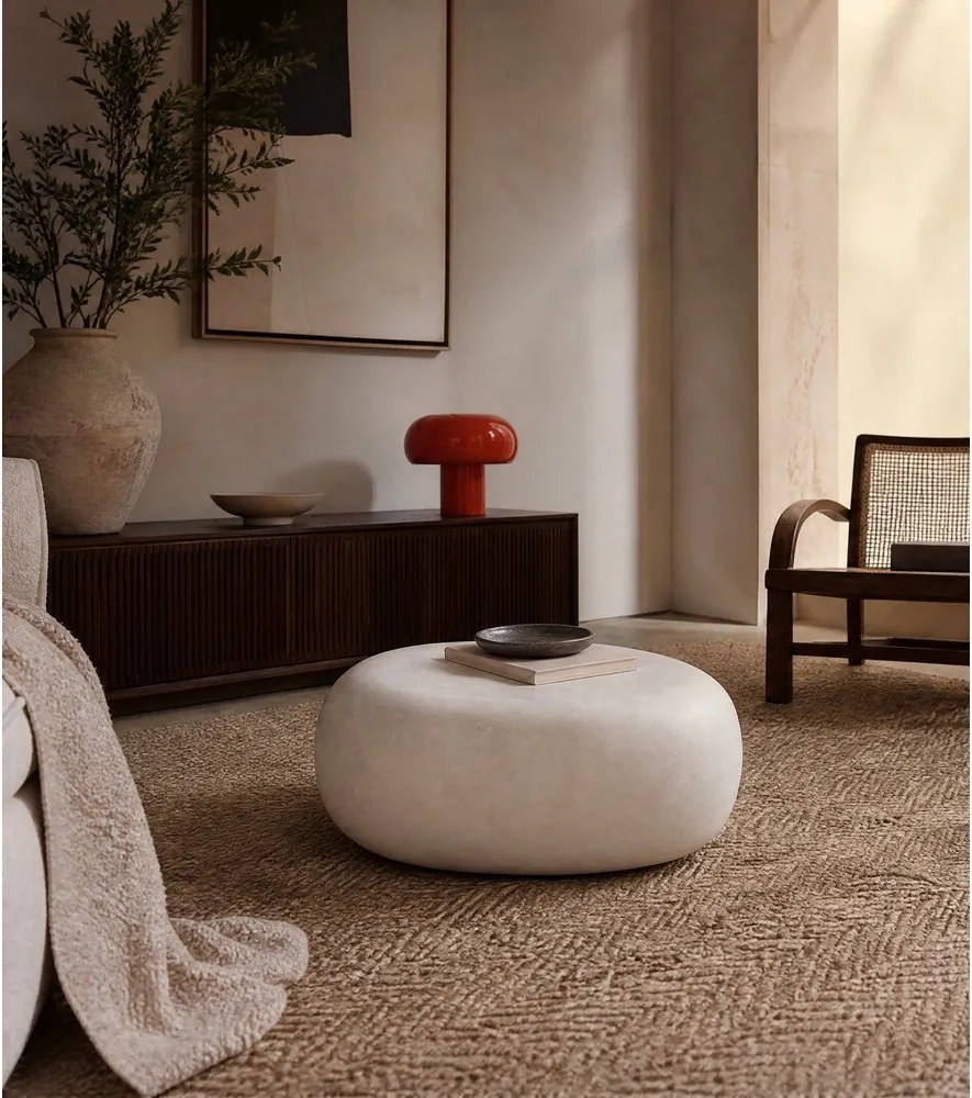 Bílý konferenční stolek 49x65 cm Pebble – vtwonen