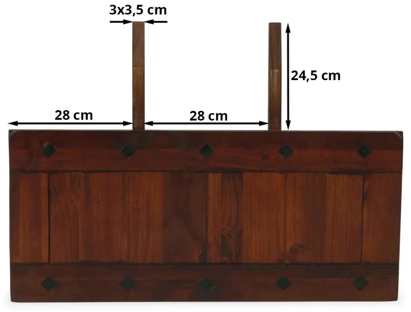 furniture-nabytek.cz - Masivní připínací talíř Catello z borovice, lakovaný, hnědý – sada 2 ks