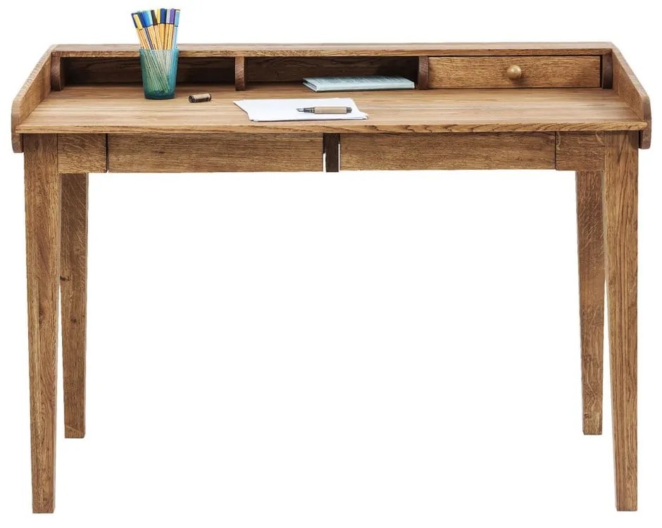 Pracovní stůl z masivního dubového dřeva Kare Design Attento