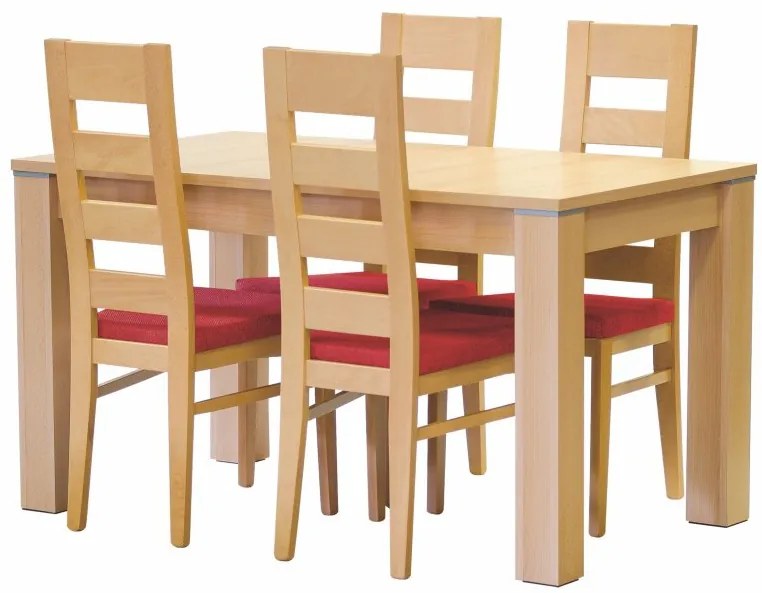 Stima Dřevěná jídelní židle FALCO | Odstín: borneo,Sedák: koženka focus nero