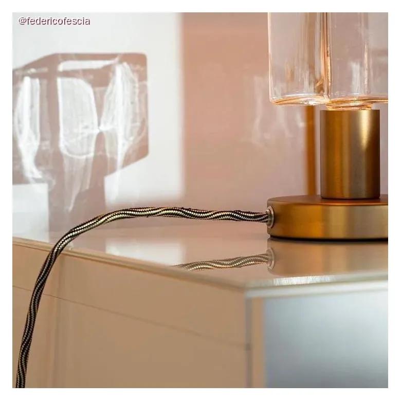 creative cables Kovová stolní lampa Posaluce Barva: Černá Perleť