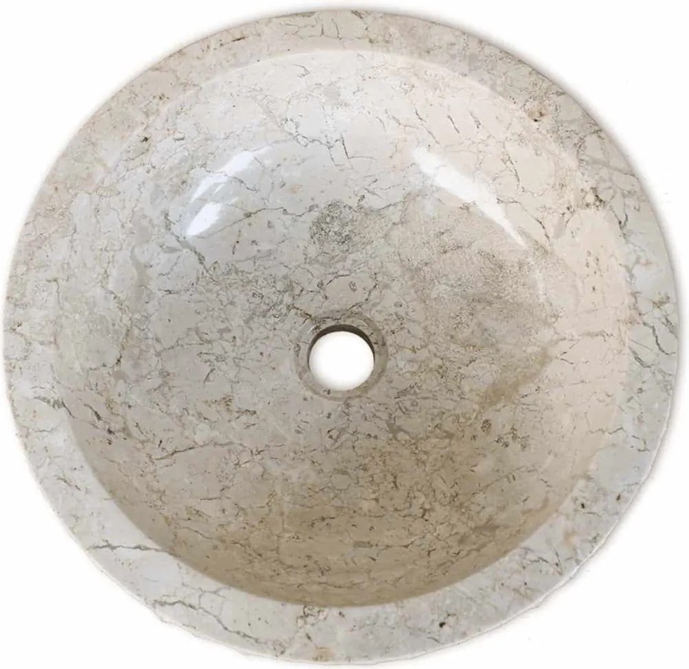 Umyvadlo mramorové 40 cm krémové 242673