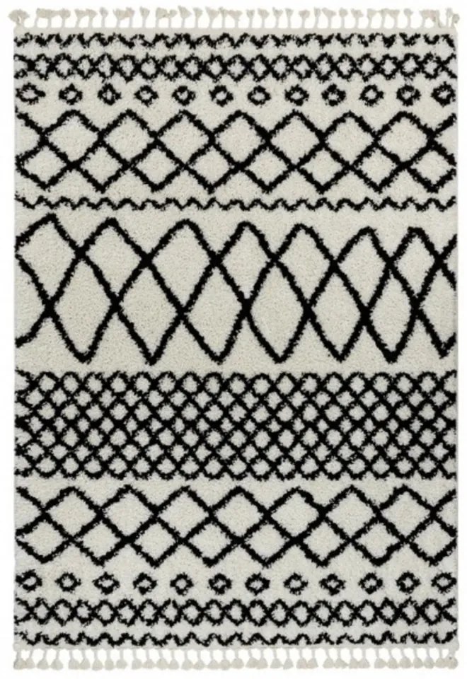 Kusový koberec Shaggy Safi smetanově bílý 240x330cm