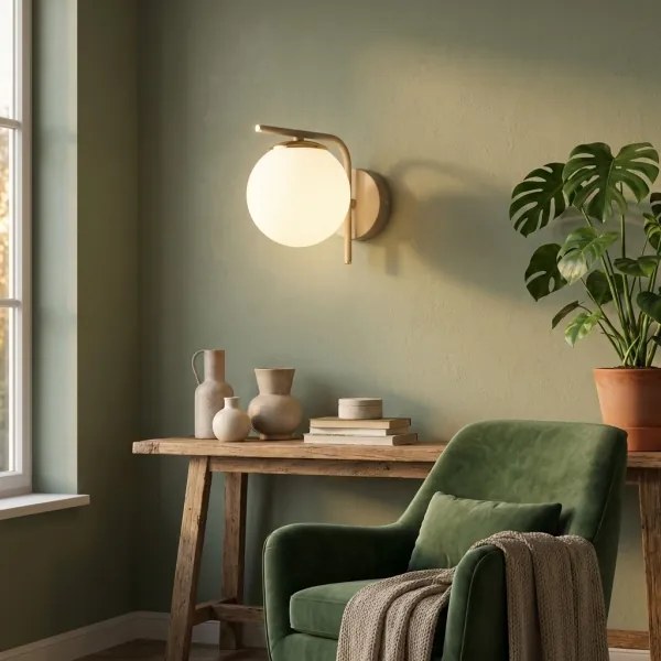 Brilagi - Nástěnná lampa MILO ECRU 1xE27/60W/230V béžová/zlatá