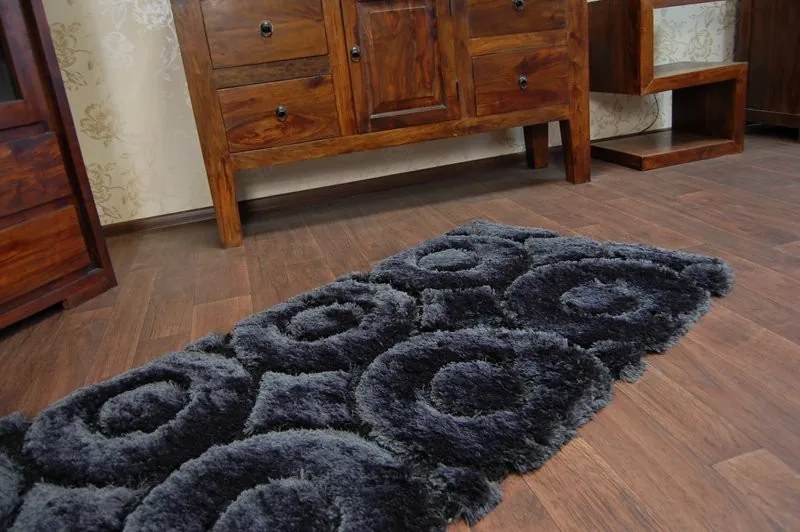 Kusový koberec SHAGGY ISTAMBUL ELEGANT černý 120x170
