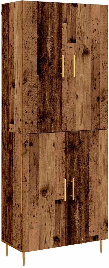 Vysoký bufet Staré dřevo 69,5 x 34 x 180 cm Kompozitní dřevo 3394578