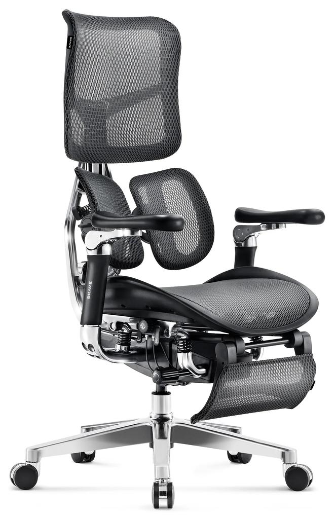 Ergonomická kancelářská židle BRAVE V-KINETIC: černá