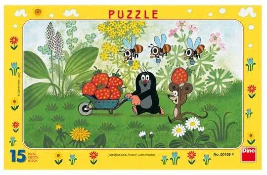 Dino Papírové puzzle Krtek na výletě 15 dílků