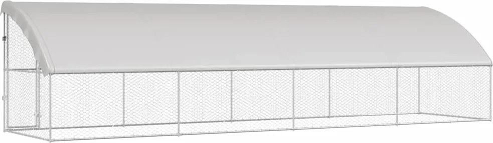 Psí kennel 4 ks Stříbrná 8 x 2 x 2 m Pozinkovaná ocel 3368330
