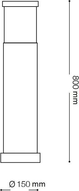 ILUX 109138 Venkovní sloupkové svítidlo Ideal Lux Tronco PT1 Big bianco 109138 bílé 80,5cm IP44 - IDEALLUX