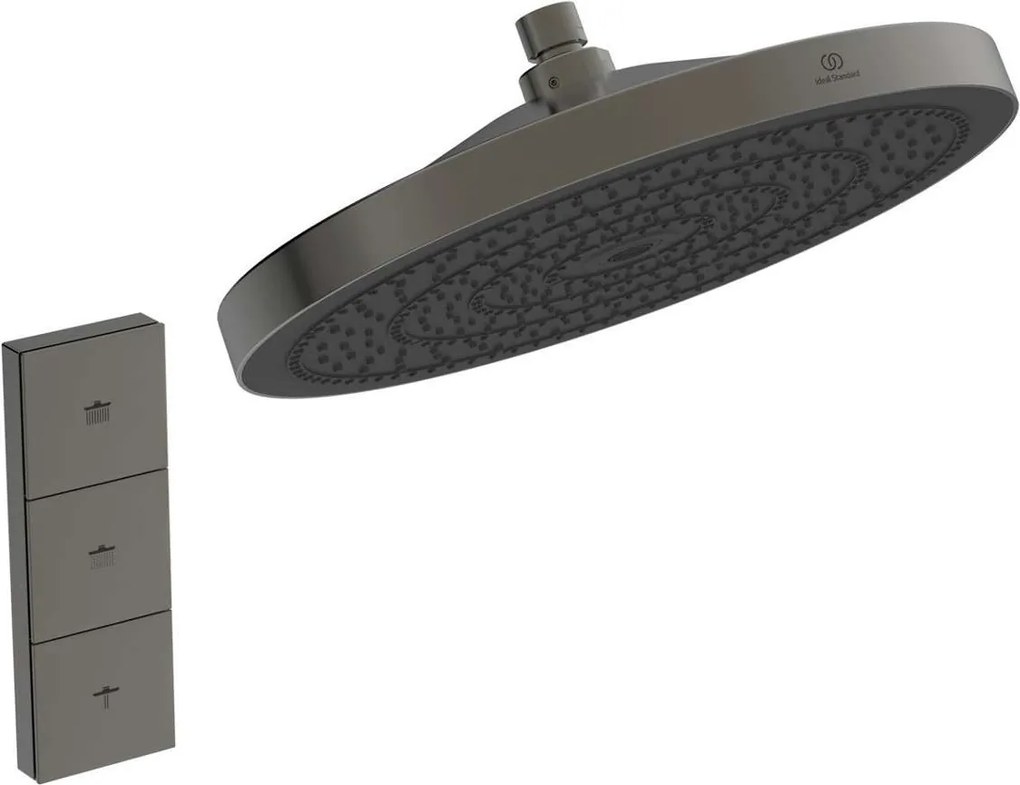 Ideal Standard Idealrain Solos - Hlavová sprcha, průměr 30 cm, 3 proudy, Magnetic Grey A7889A5