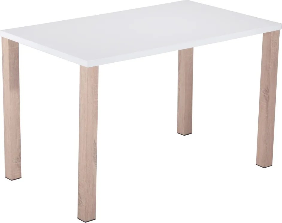 Casarredo  Jídelní stůl ALPINO-781 bílý lesk/dub sonoma