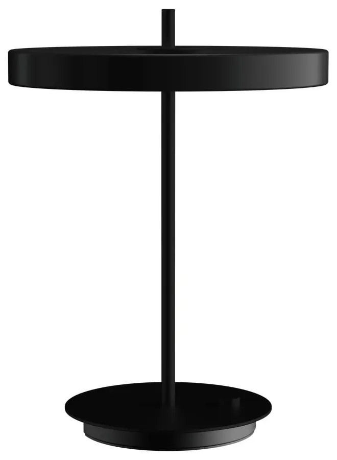 Černá kovová LED stmívatelná stolní lampa s kovovým stínidlem (výška 41,5 cm) Asteria Table – UMAGE