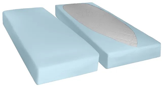 Bellatex Elastické rychloupínací prostěradlo světle modrá rozměr 90x200x30 cm