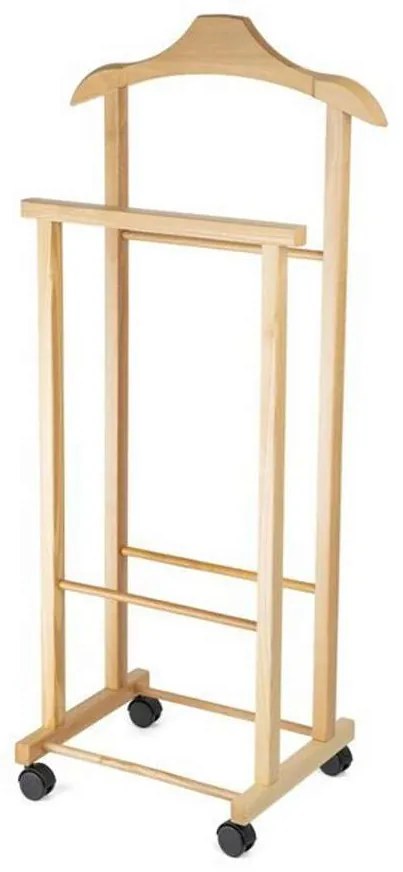 Compactor - Stojan na oblečení 97x33x29 cm, s kolečky, světlé dřevo RAN7876