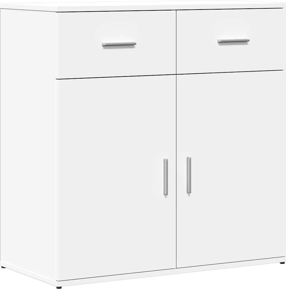 Příborníky 2 ks bílé 79 x 38 x 80 cm kompozitní dřevo 3276616
