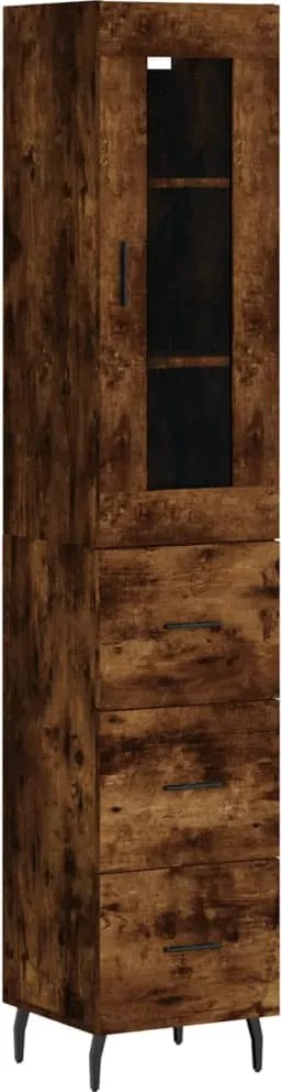 Skříň highboard kouřový dub 34,5 x 34 x 180 cm kompozitní dřevo 3199254