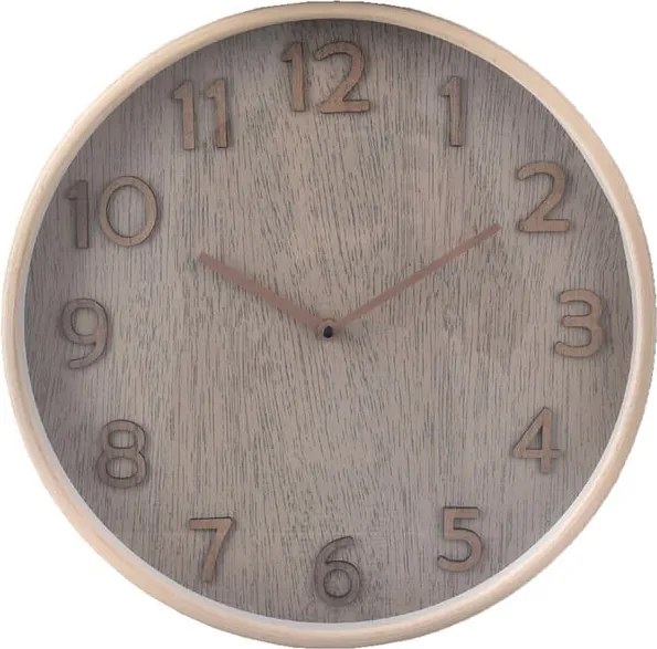 Nástěnné hodiny béžovošedé, 38 cm
