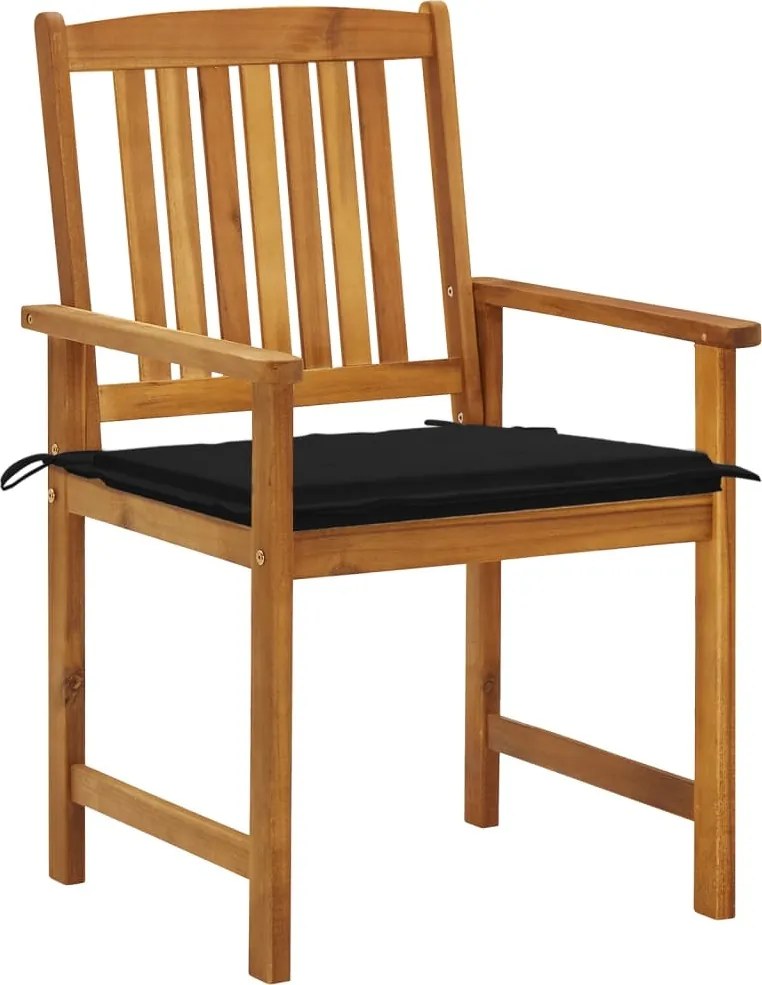 vidaXL Zahradní židle s poduškami 6 ks masivní akáciové dřevo [3078158] Barva: vínová červená