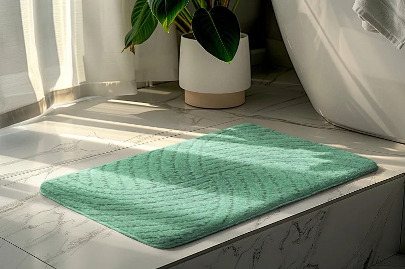 Ervi koupelnová předložka zelená Comfort, 1 set