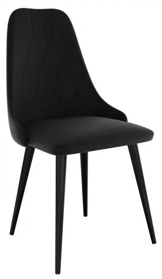 Čalouněná jídelní židle ST91, Barva: černá, Potah: Magic Velvet 2216
