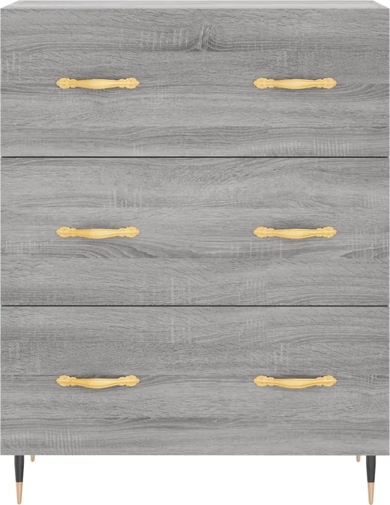 Skříň highboard šedá sonoma 69,5 x 34 x 180 cm kompozitní dřevo 3199735