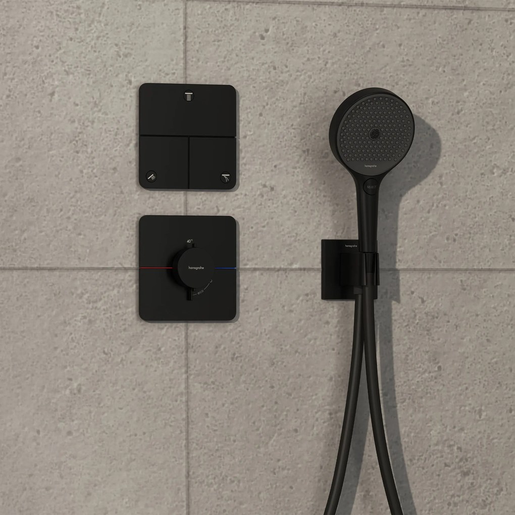 Hansgrohe ShowerSelect Comfort Q, ventil pod omítku pro 3 spotřebiče, černá matná, HAN-15587670