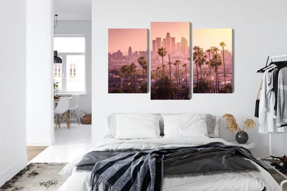 Vícedílný obraz Centrum Los Angeles Při Západu Slunce Nedostatek Nedostatek Plátno Canvas 150x100