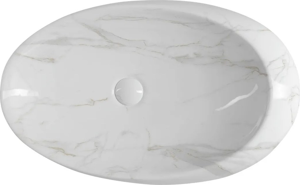 Sapho Sapho, DALMA keramické umyvadlo 68x16,5x44 cm, carrara, MM317