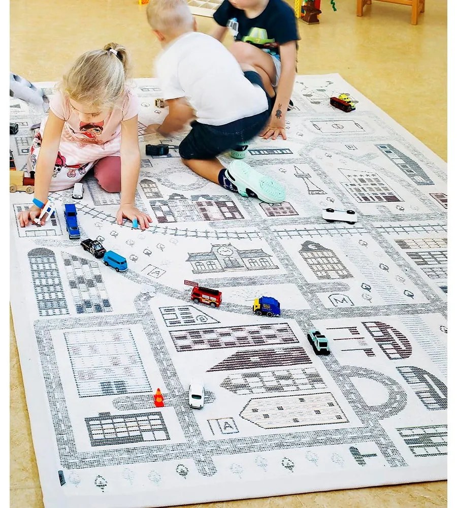 Bílý oboustranný dětský koberec Narma Ülejõe, 160 x 230 cm
