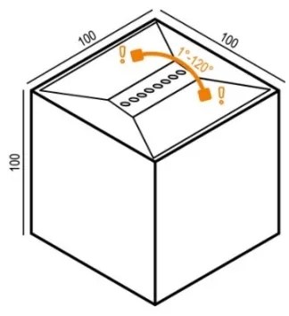 LED Venkovní nástěnné svítidlo RIKO 2xLED/4W/230V černá IP44