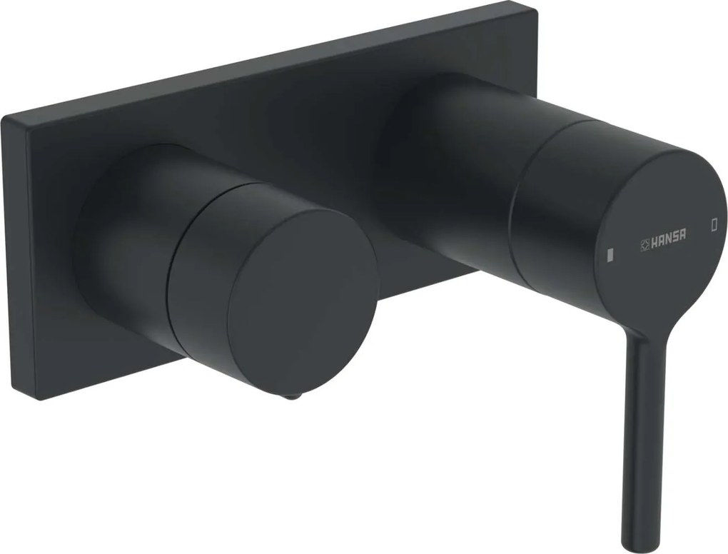 Hansa Vantis Style - Baterie pod omítku, pro 2 spotřebiče, matná černá 5482900733