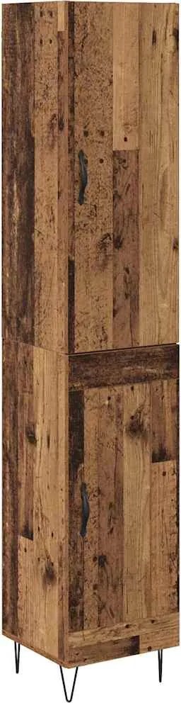 Vysoký bufet Staré dřevo 34,5 x 34 x 90 cm Kompozitní dřevo 3402721