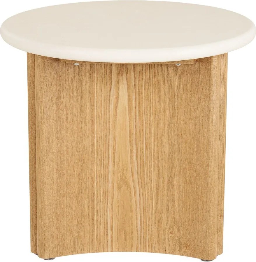 Kulatý odkládací stolek s betonovou deskou ø 50 cm Motril – House Nordic