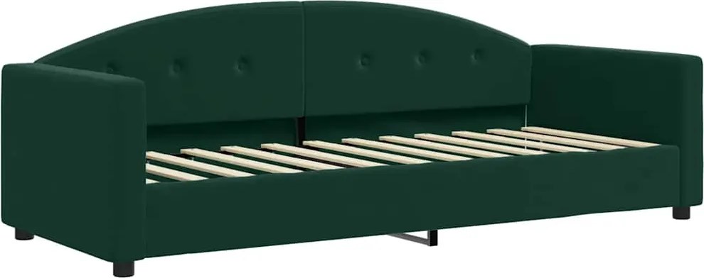 Válenda s matrací tmavě zelená 90 x 200 cm samet 3197279