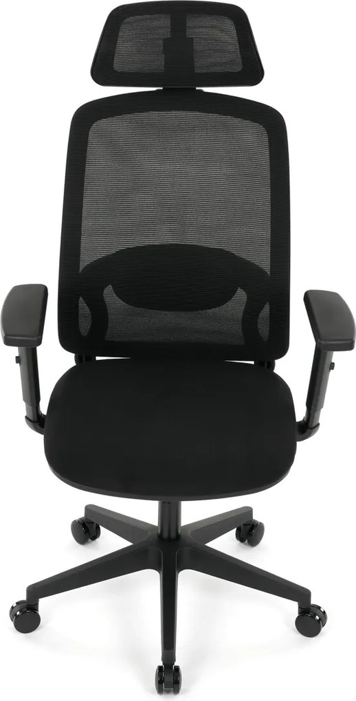 Ergonomická kancelářská židle VEBRUA - černá síťovina