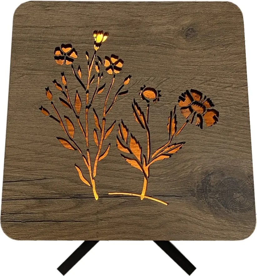 Li-Go "Hvozdík" lampa 19x19 cm provedení povrchu: ořech